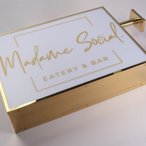 Double Sided Lighted Sign, Lightbox and Embossing, Outdoor Signage ...