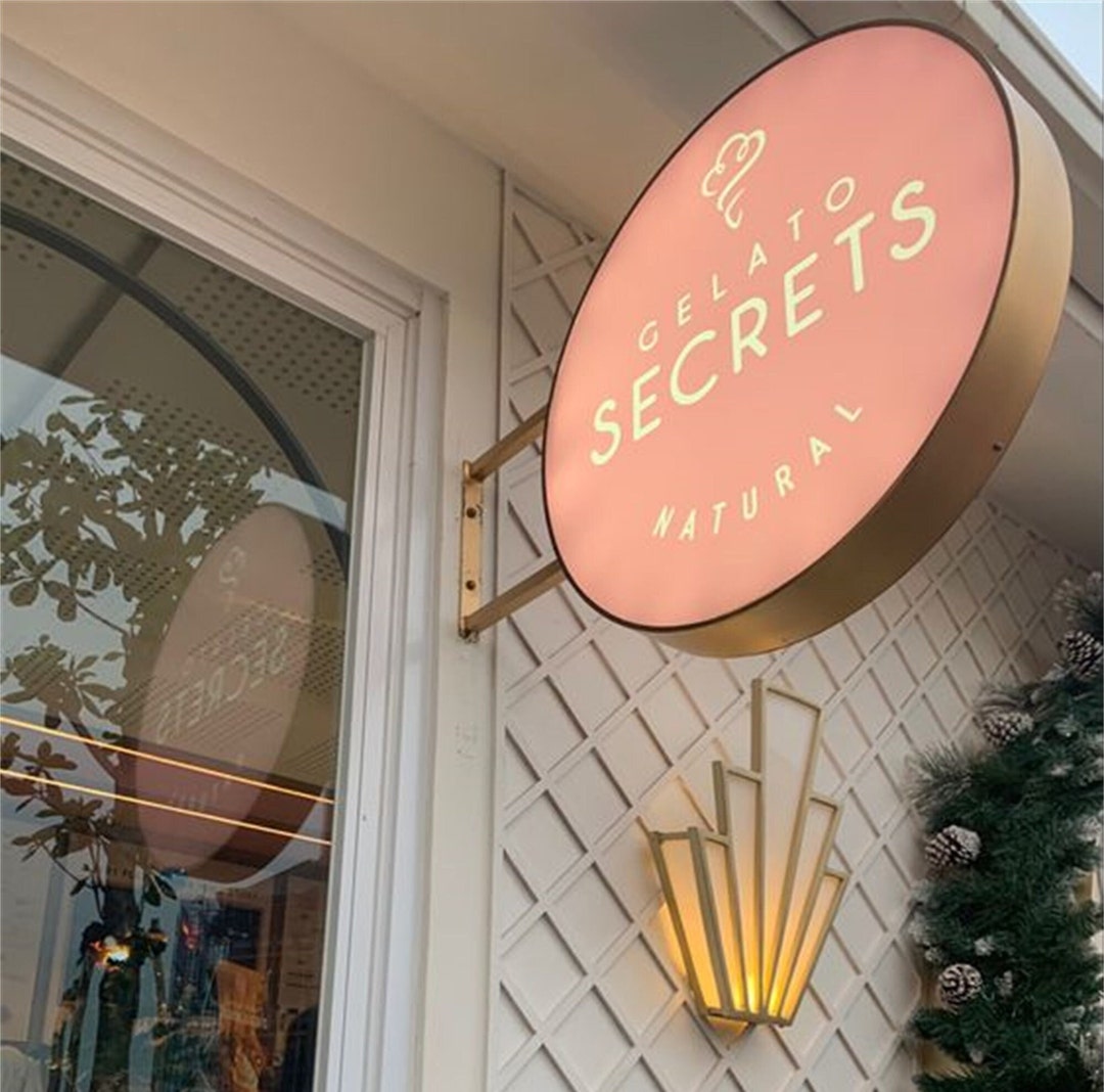 360 Rotating Lightbox Outdoor Sign for Business - Etsy