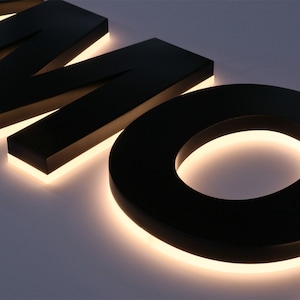 Custom 3D Backlit Logo Sign for Outdoor and Indoor Decor, Company Name ...