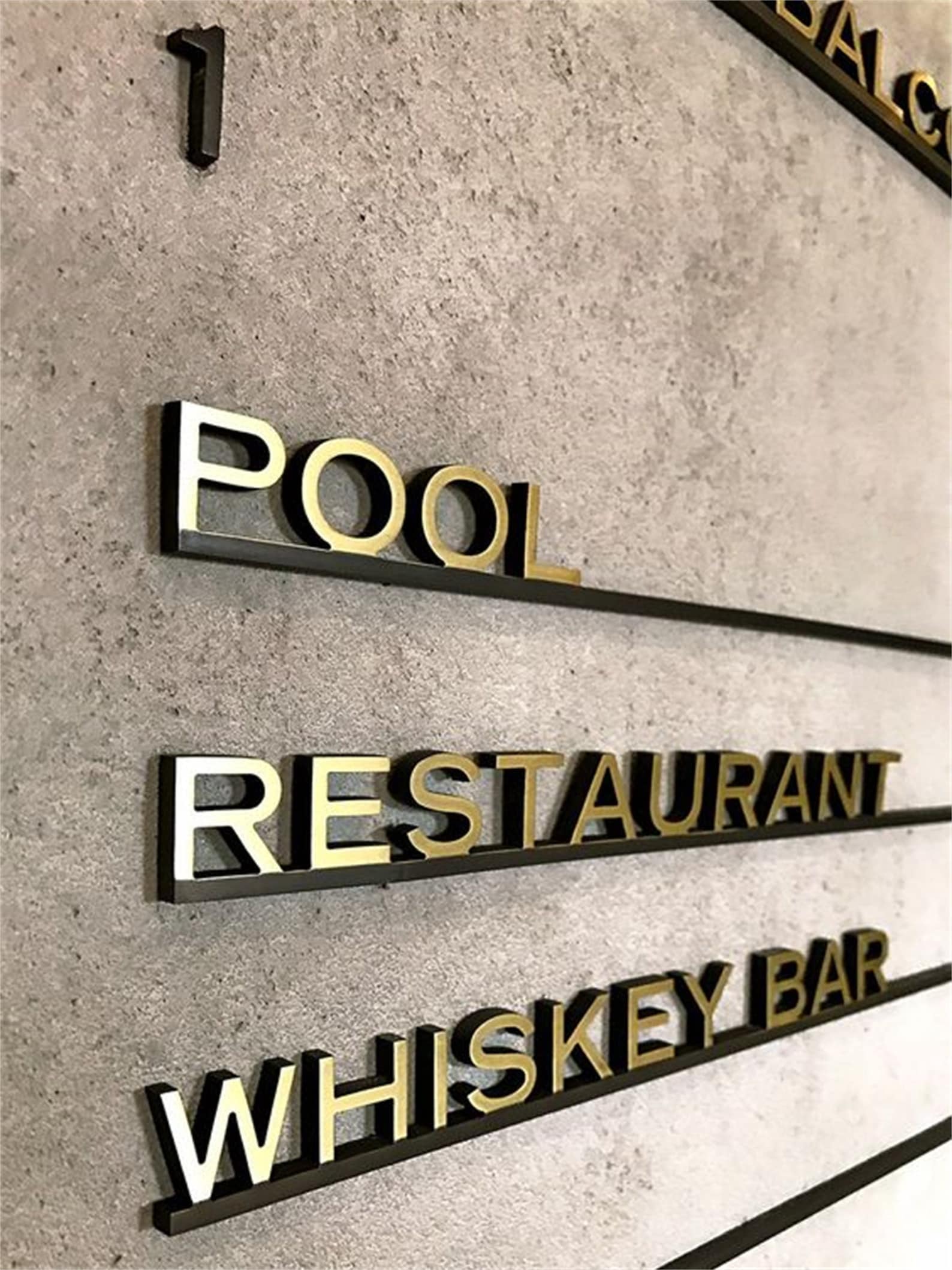 3D Wall Design Signage, Metal Signage Stainless Steel Laser Cut Brushed ...