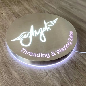 Custom Backlit Round Logo Sign, Circular Light Box, Illuminated Round ...