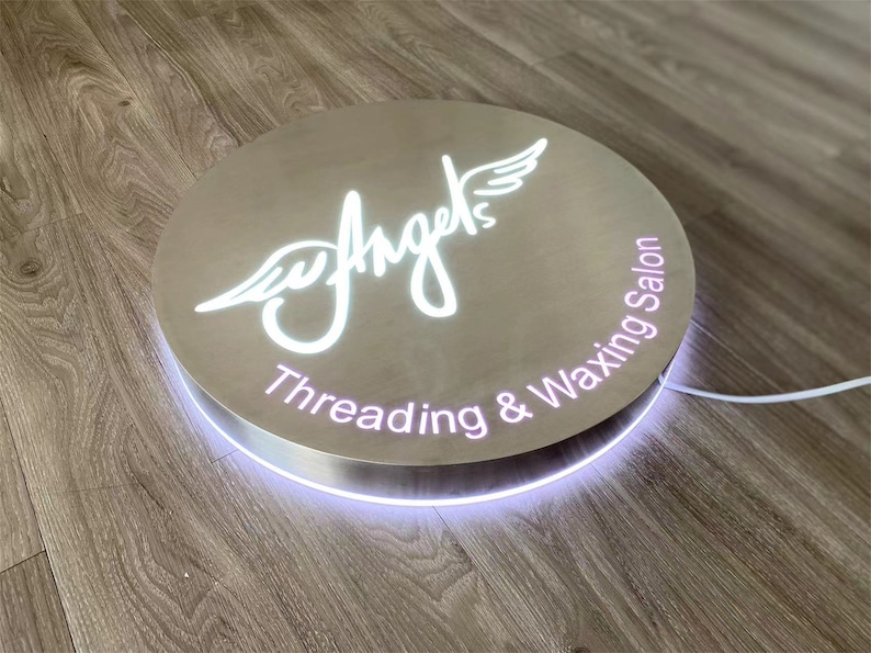 Custom Backlit Round Logo Sign Circular Light Box - Etsy