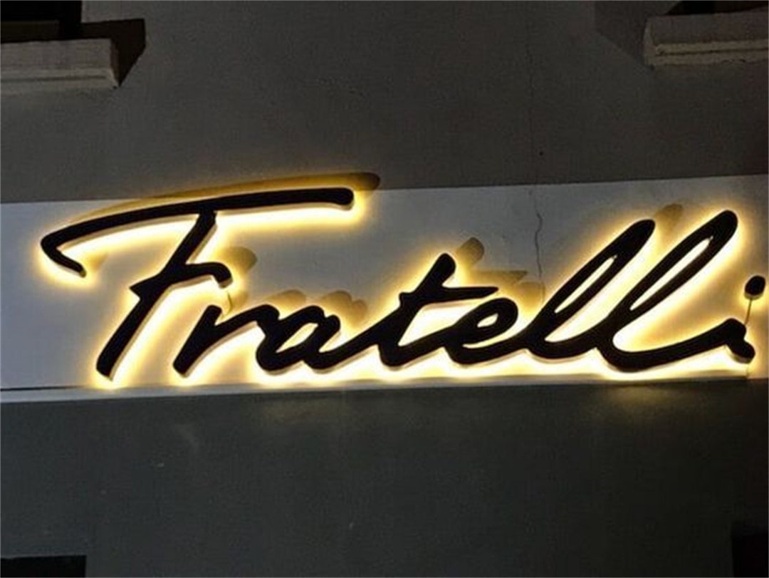 Custom LED Backlit Company Logo Sign – 3D Business Branding Wall Decor ...