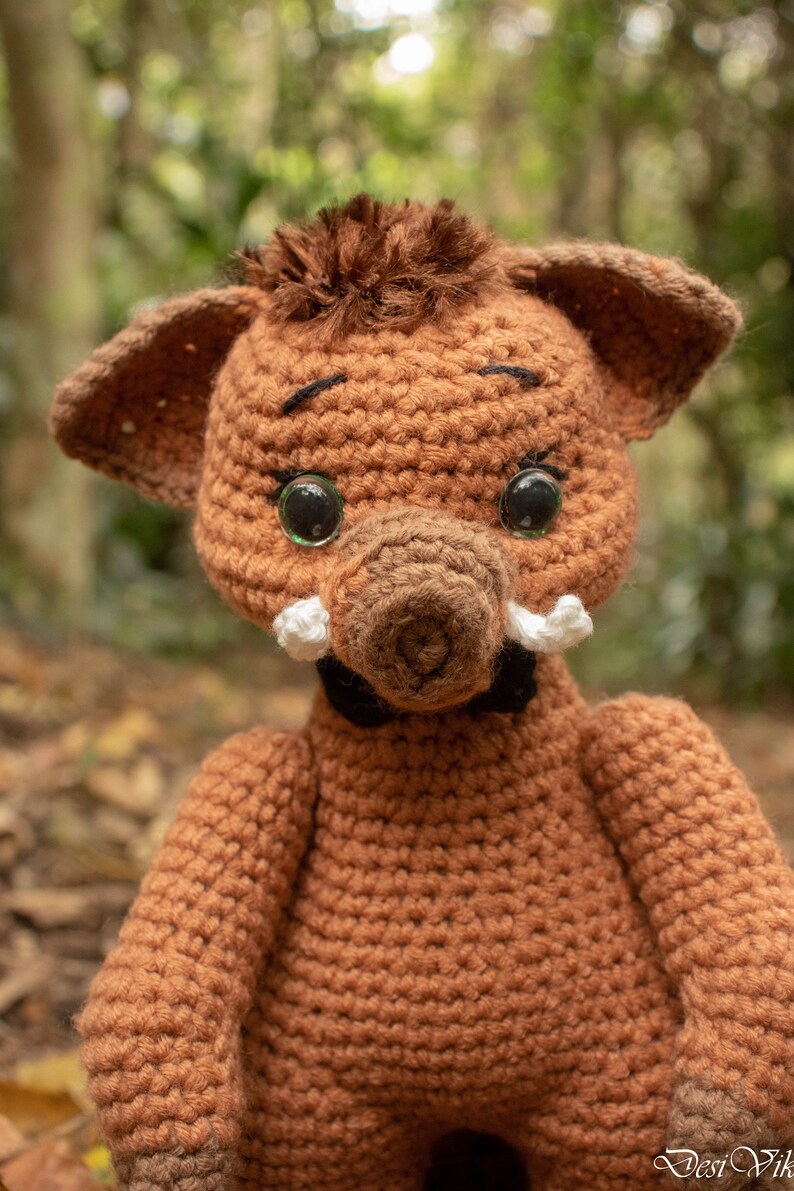 Crochet Boar Toy amigurumi, Crochet Wild Pig, Crochet Warthog - Etsy