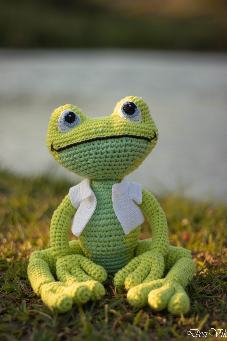 Crochet Frog Amigurumi, Crochet Frog Plush, Handmade Frog, Crochet Frog ...