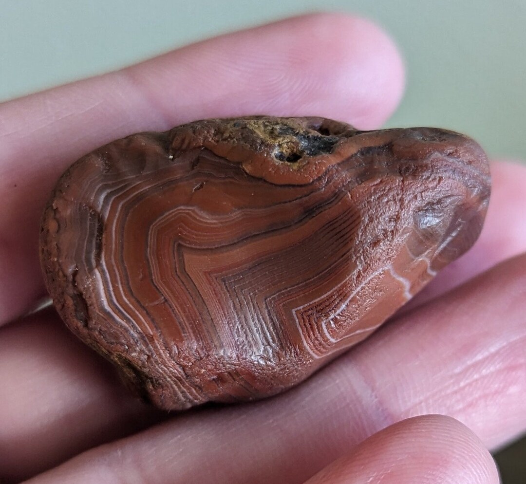 Beautiful Banded Lake Superior Agate Limonite Display Piece .9oz - Etsy