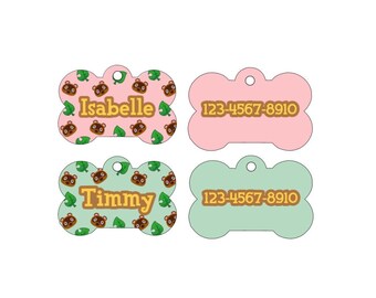 Animal Crossing Leaf Themed Pet Tag - Etsy
