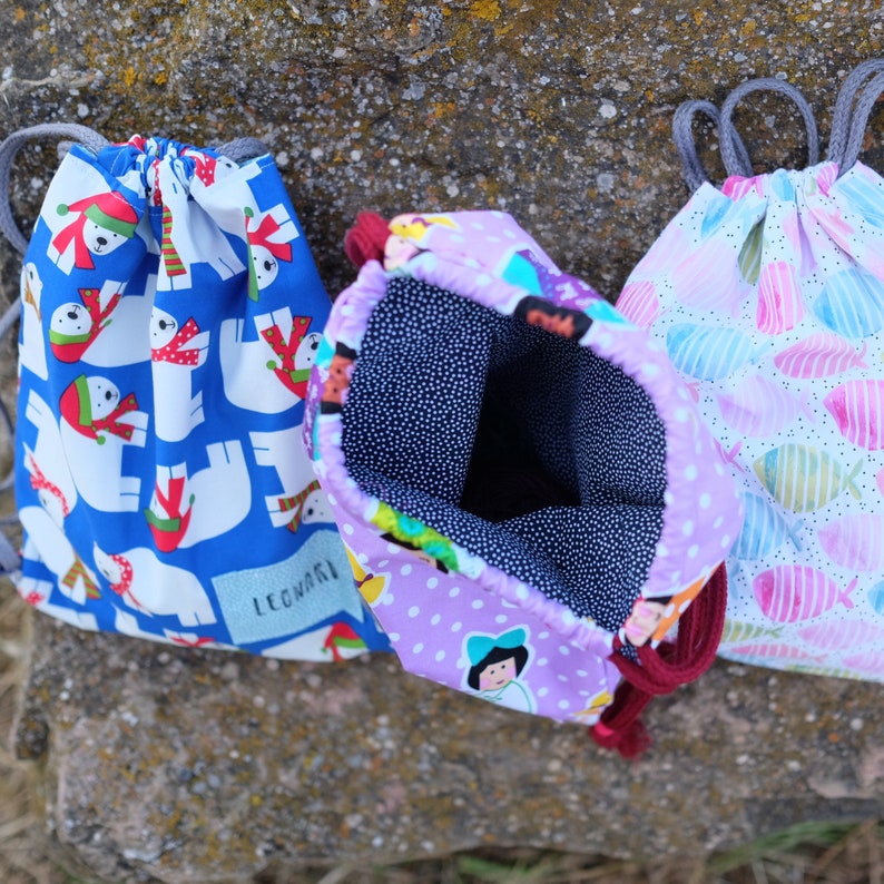 Kids Drawstring Backpack Pattern: Make a Fully Lined Kids Bag With Our ...