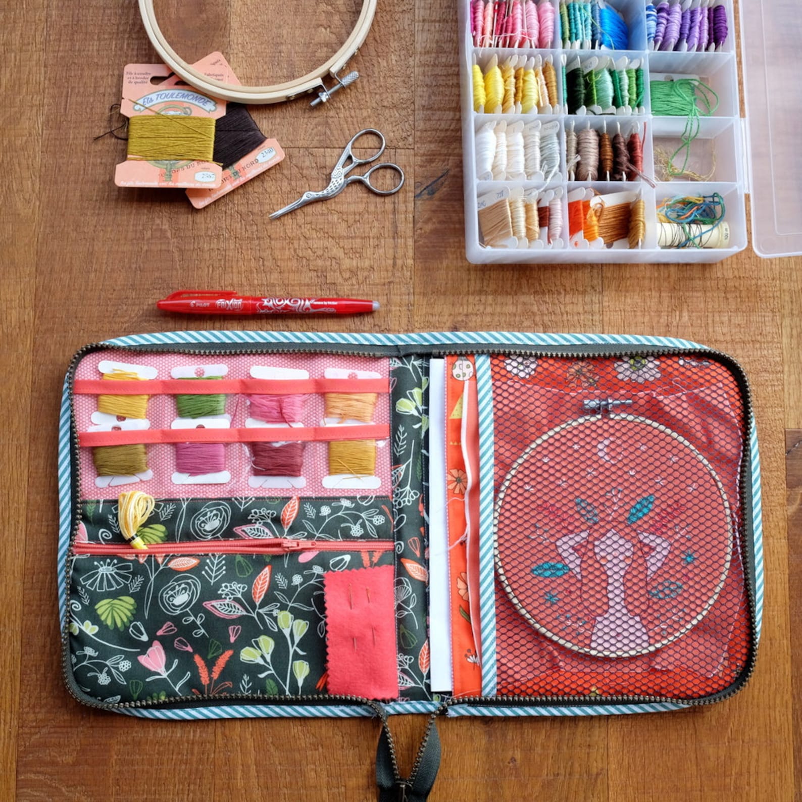 Embroidery Pouch Sewing Pattern Sew a Case to Hold All Your Embroidery ...