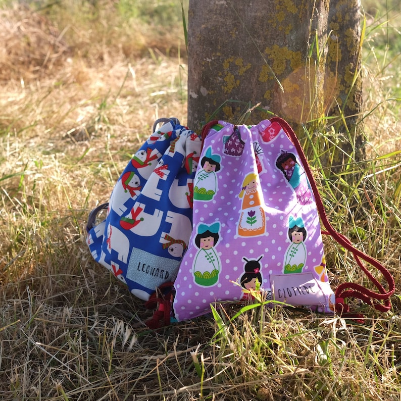 Kids Drawstring Backpack Pattern: Make a Fully Lined Kids Bag - Etsy