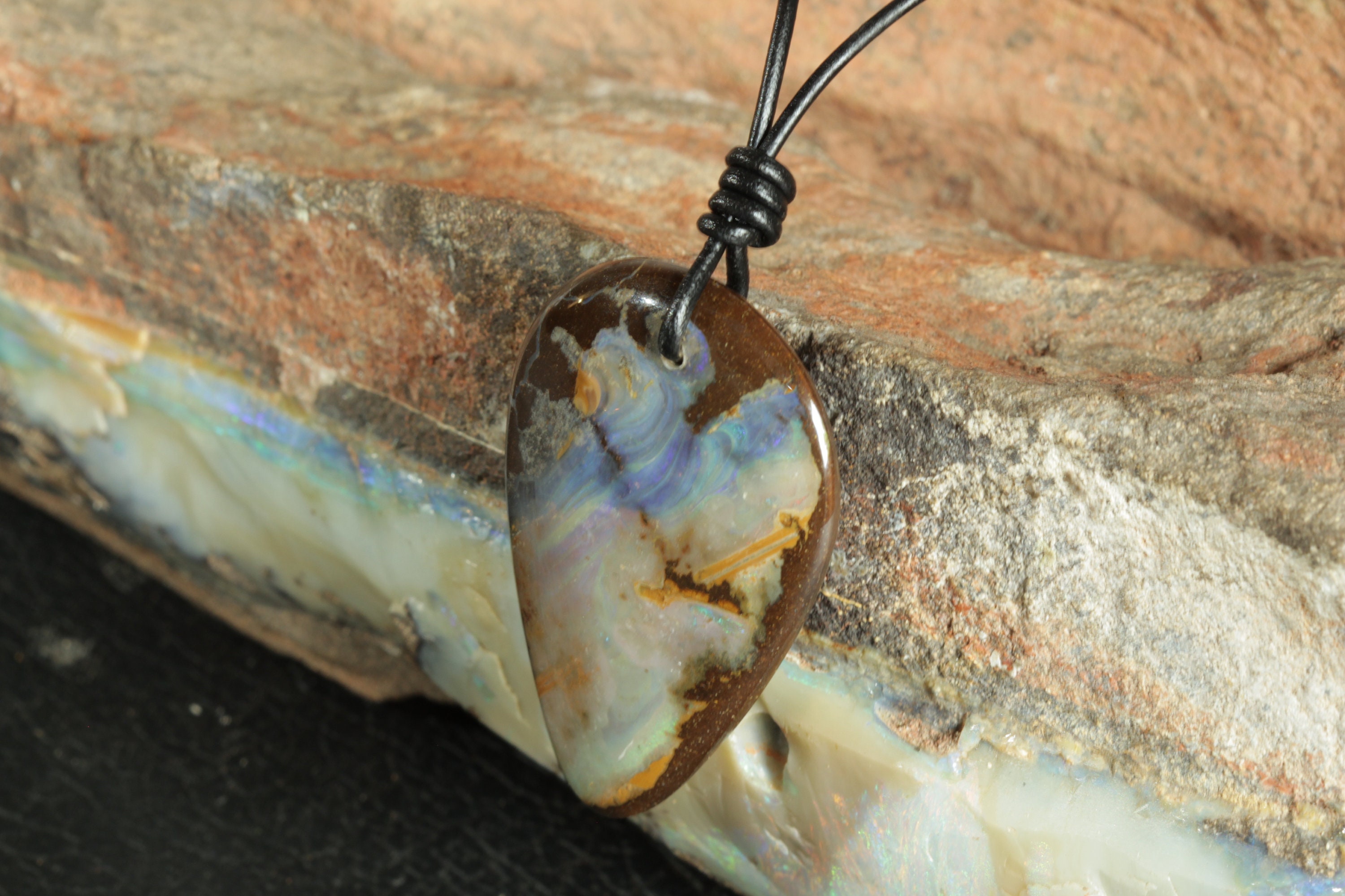 Free Shape Inverted Teardrop Pastel Colored Solid Boulder Opal | Etsy