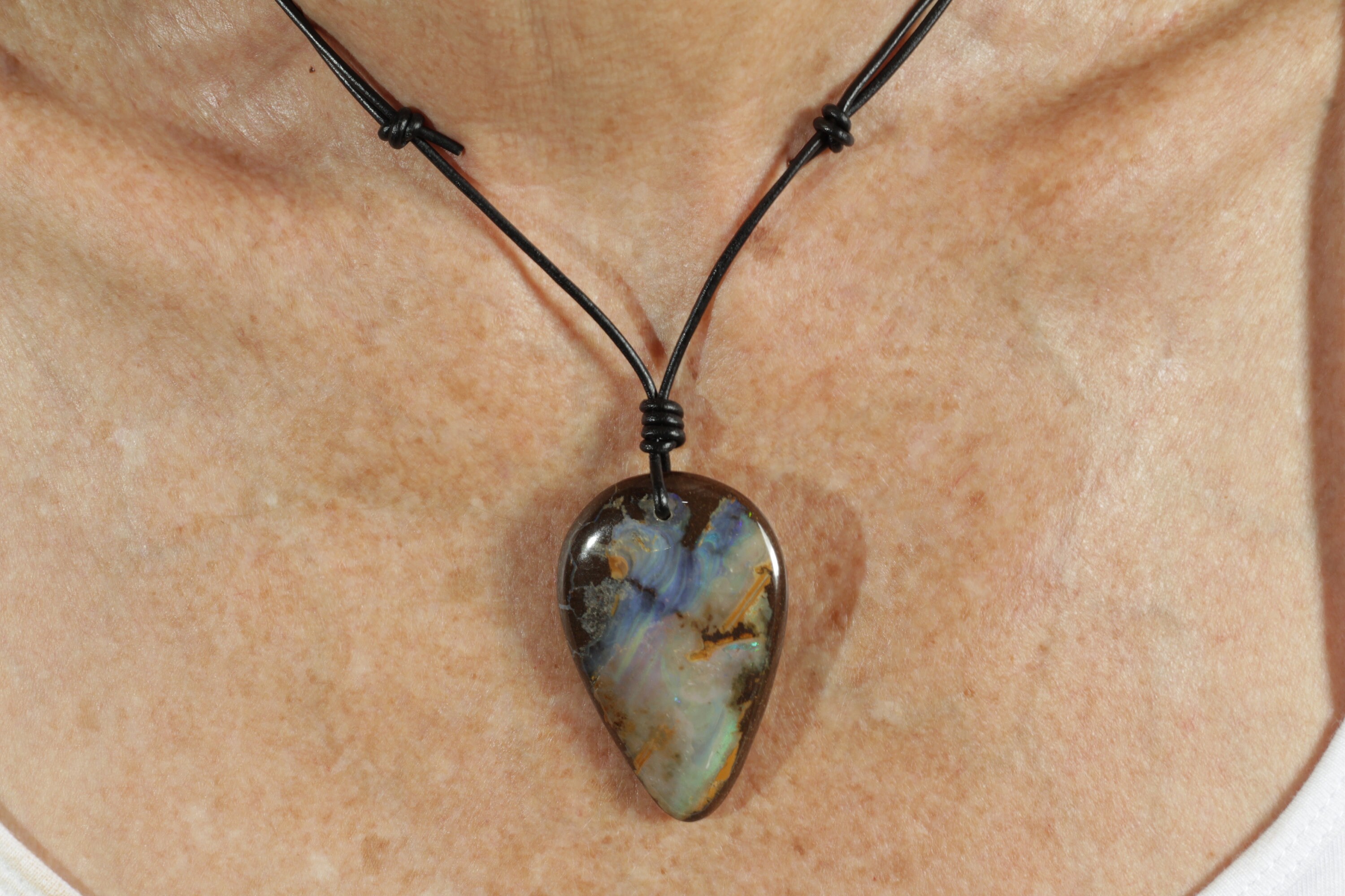 Free Shape Inverted Teardrop Pastel Colored Solid Boulder Opal - Etsy