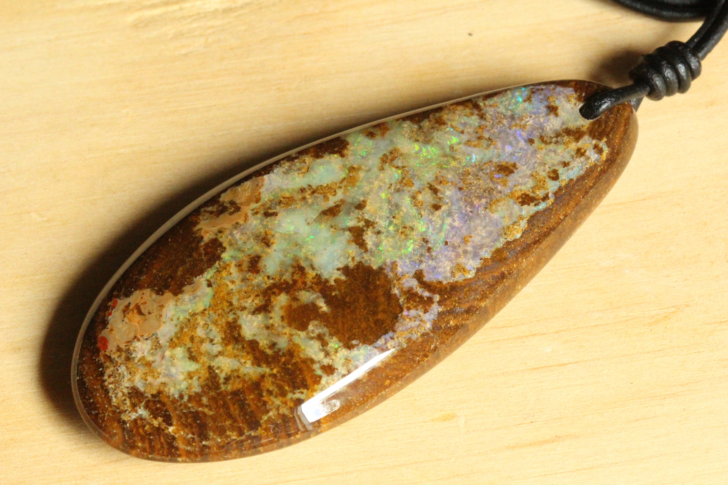 Extra Large Really Beautiful Free Shape Boulder Opal Necklace | Etsy