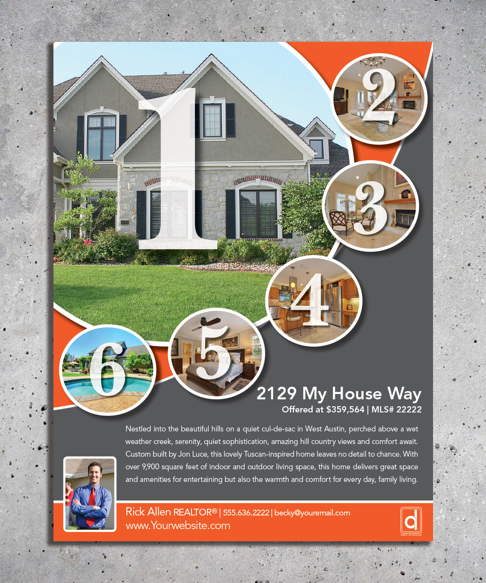 Instant Download | Photoshop, and Indesign Template | Real Estate Flyer ...