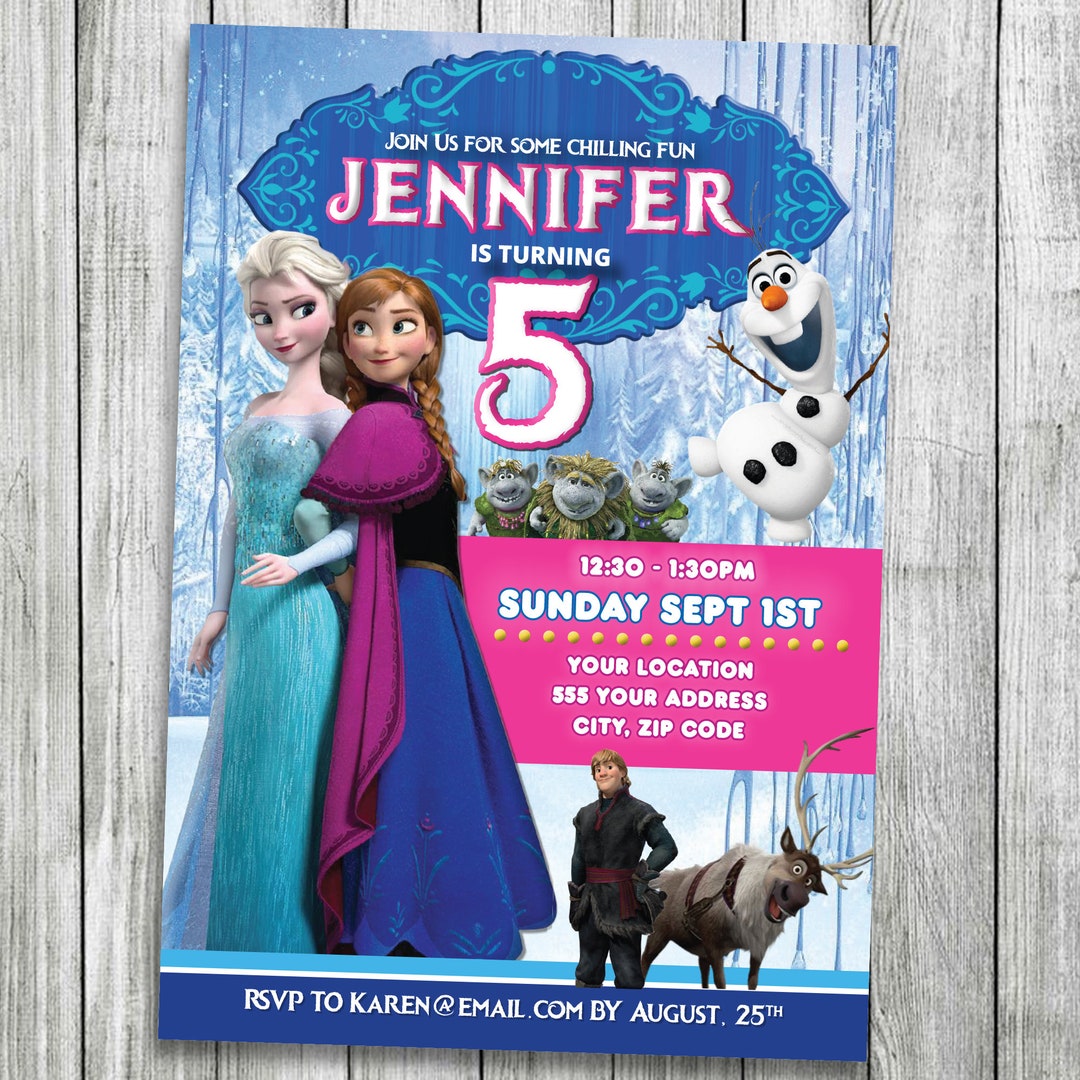 Frozen Invitation. Frozen Birthday Invitation. Frozen Party Invitation ...