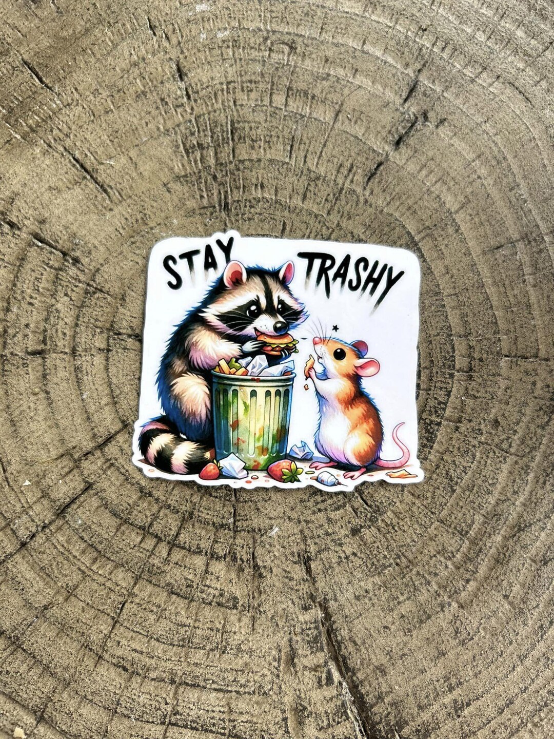 Stay Trashy Vinyl Sticker - Etsy