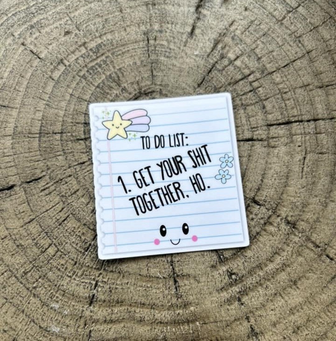 To Do List Vinyl Sticker - Etsy