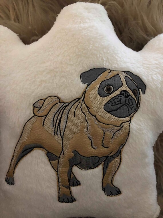 Stickdatei Mops-Doodle in 9 Größen | Etsy