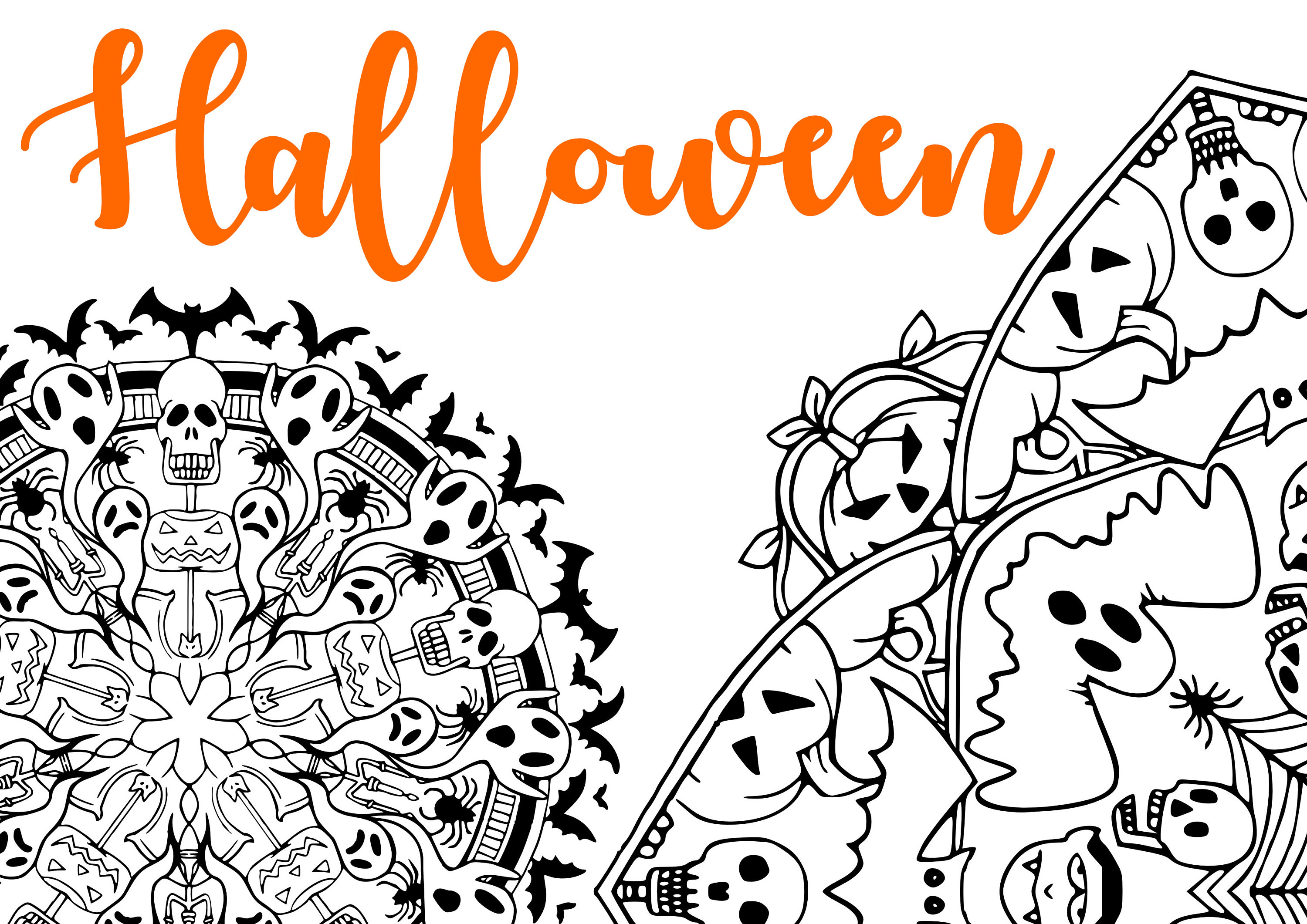 20 Halloween Mandala Coloring Pages INSTANT DOWNLOAD - Etsy