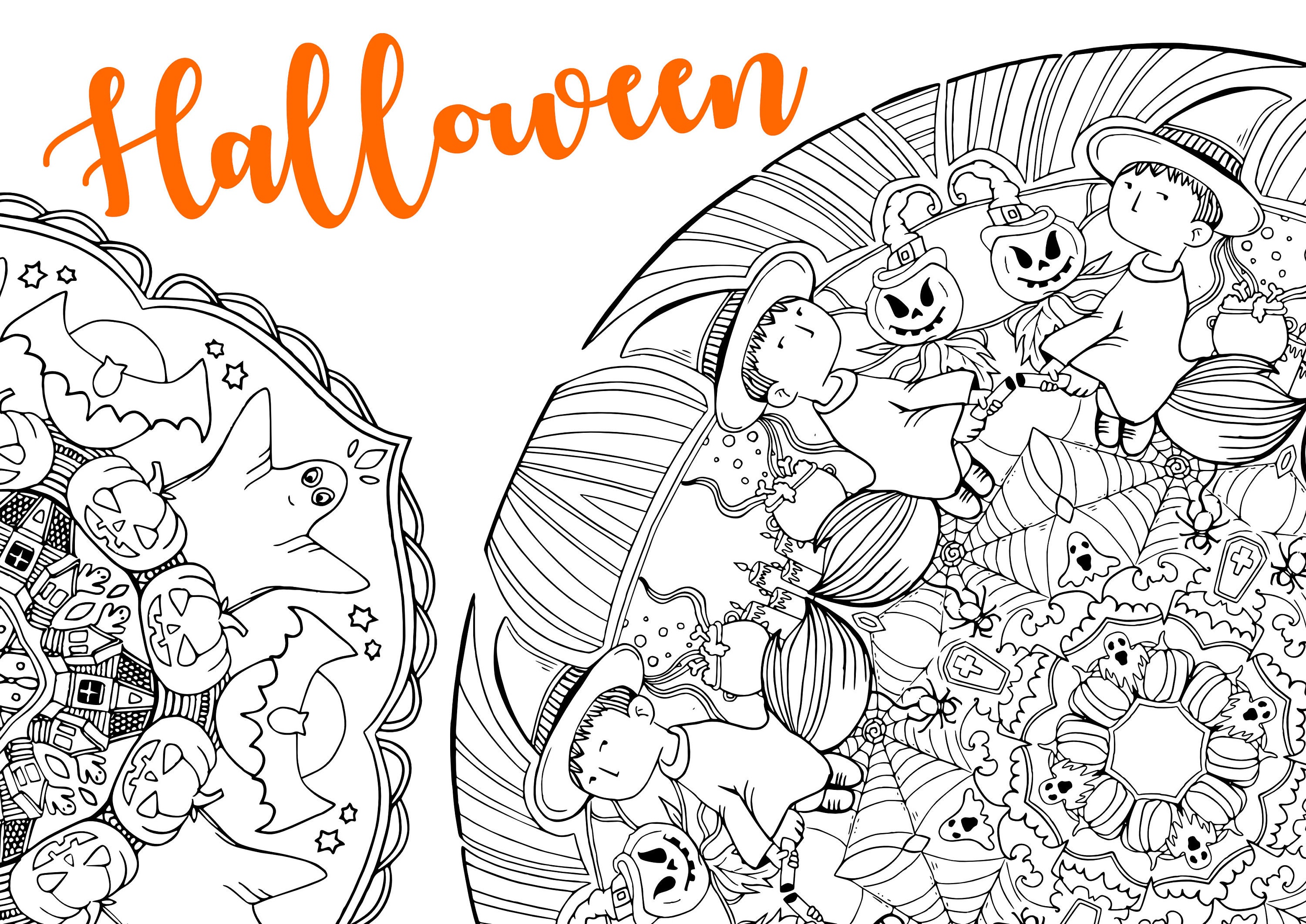 20 Halloween Mandala Coloring Pages INSTANT DOWNLOAD - Etsy