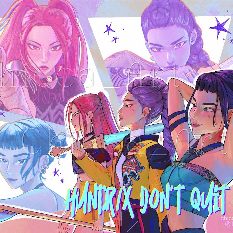 Zoey Kpop Demon Hunters Fanart - Etsy