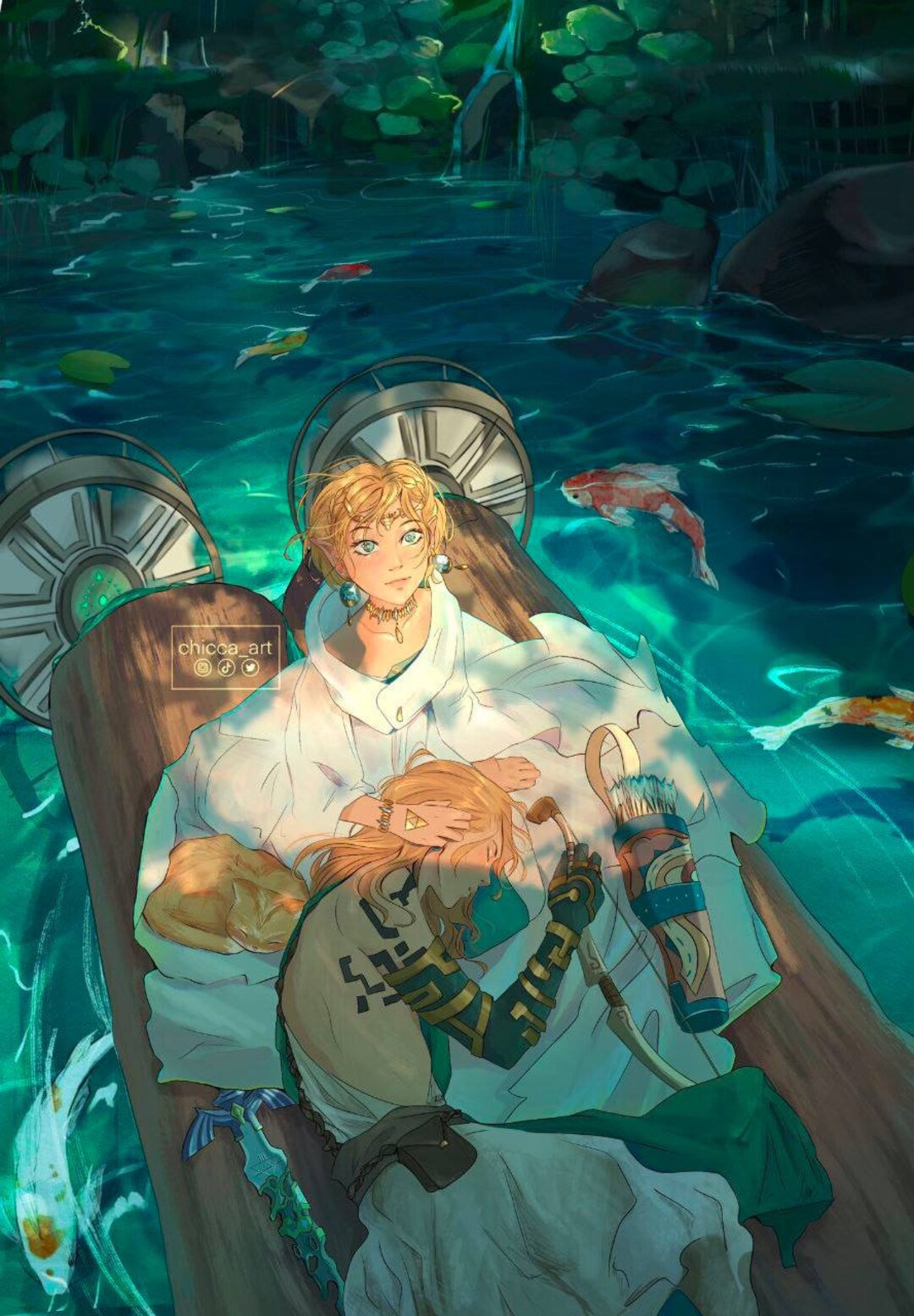 Zelda and Link Art Print - Etsy