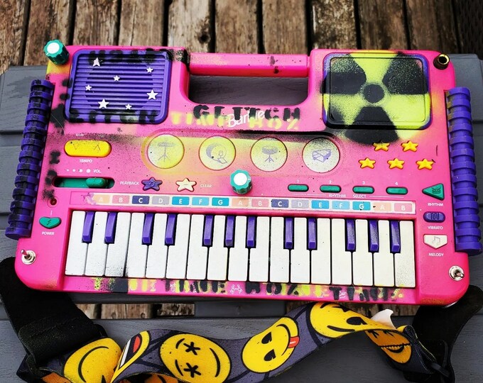 Circuit Bent BARBIE Keyboard W/ Guitar Strap - Etsy