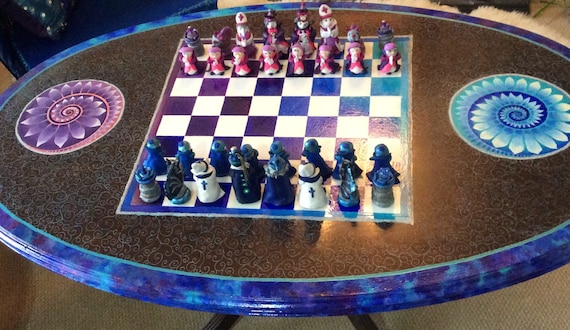 Chess Board Game Coffee Table | Etsy