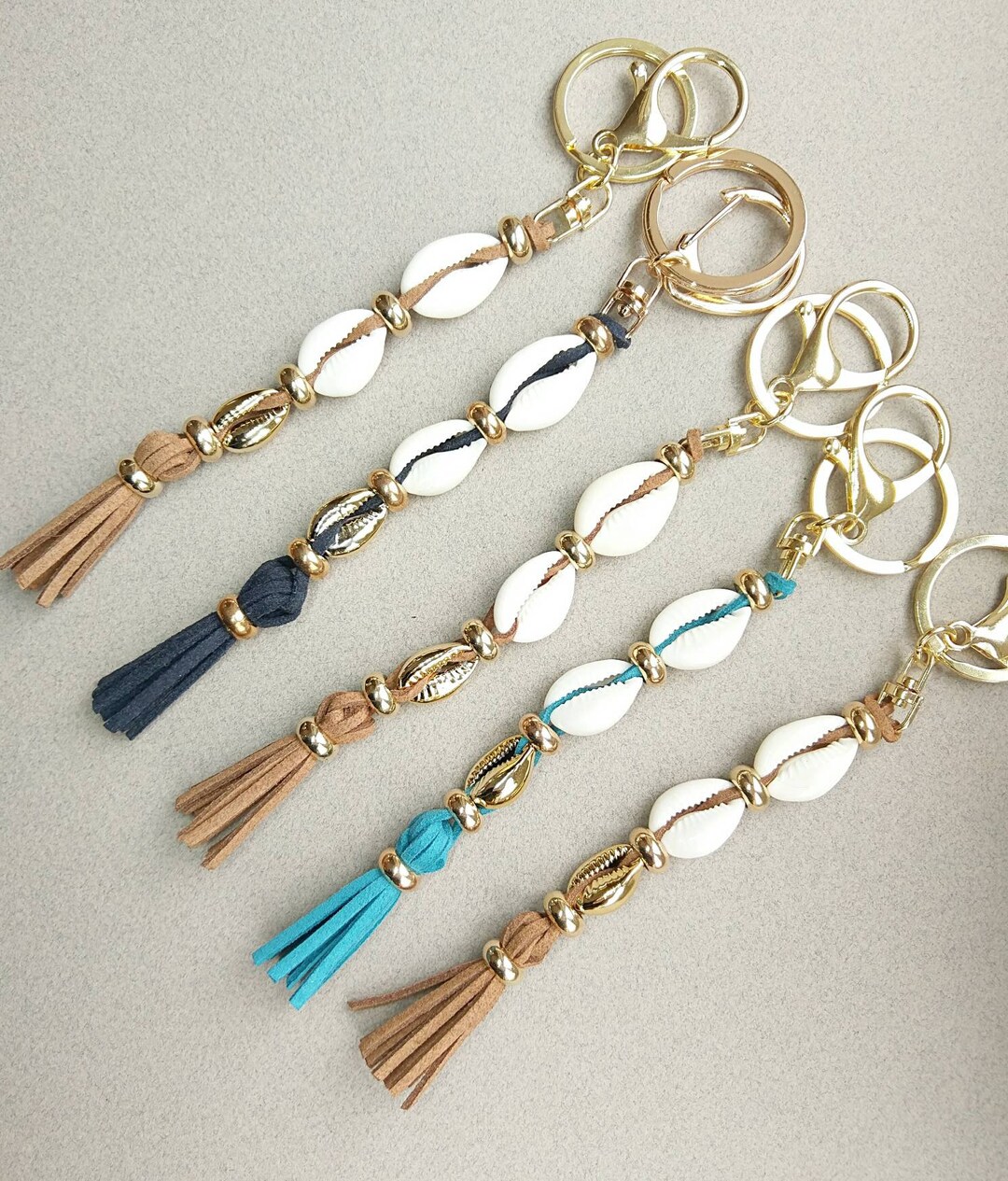 Cowrie Shell Keychain Tassel Keychain Cowrie Shell Charm - Etsy