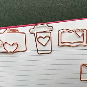 Gold Paper Clips Paper Clip UK Paper Clips Bookmark Rose - Etsy UK