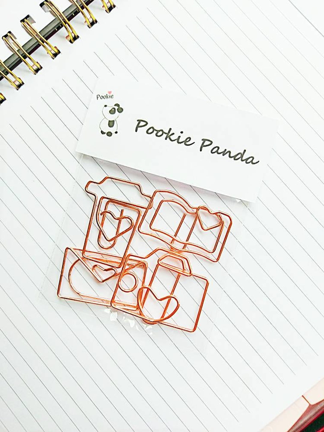 Gold Paper Clips Paper Clip UK Paper Clips Bookmark Rose - Etsy UK