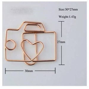 Gold Paper Clips Paper Clip UK Paper Clips Bookmark Rose - Etsy UK