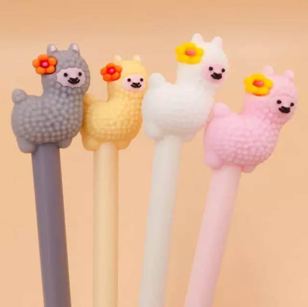 Llama Gel Pen, Cute Animal Pen, School Pen, Fun Pen, Kawaii Pen, Alpaca ...