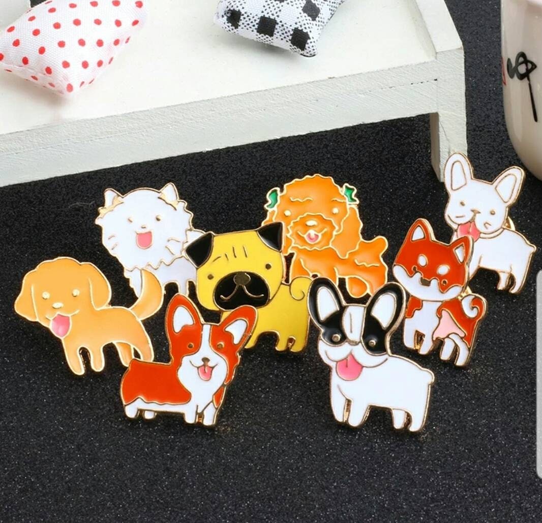 Dog Enamel Pin Personalised Pin Badge Gift Dog Badge Dog | Etsy UK