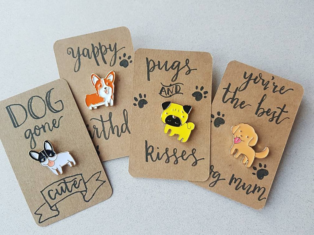 Dog Enamel Pin, Personalised Pin Badge Gift, Dog Badge, Dog Pin, Dog ...