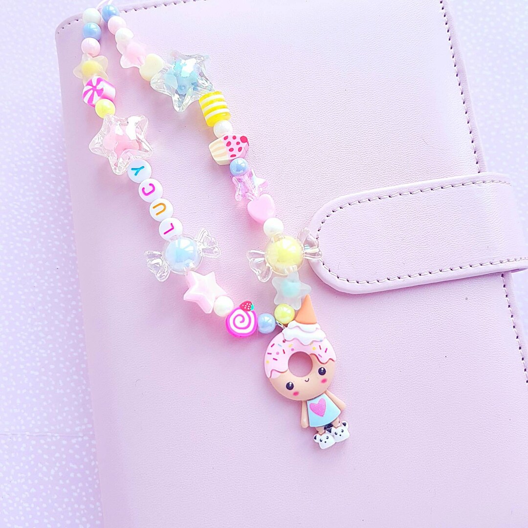 Cute Kawaii Phone Charms Girl Phone Chain Pink Phone Strap - Etsy