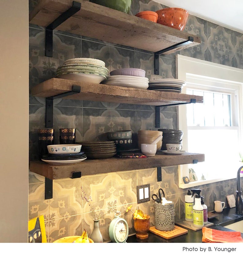 Steel Shelf Bracket Iron Floating Shelf Brackets Black Heavy - Etsy