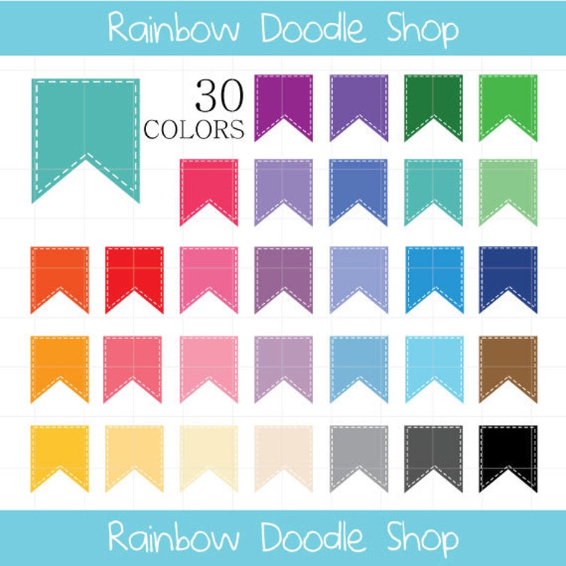 Bunting Flag Clipart, Stitched Flags Clip Art, Digital Flags, Flag ...