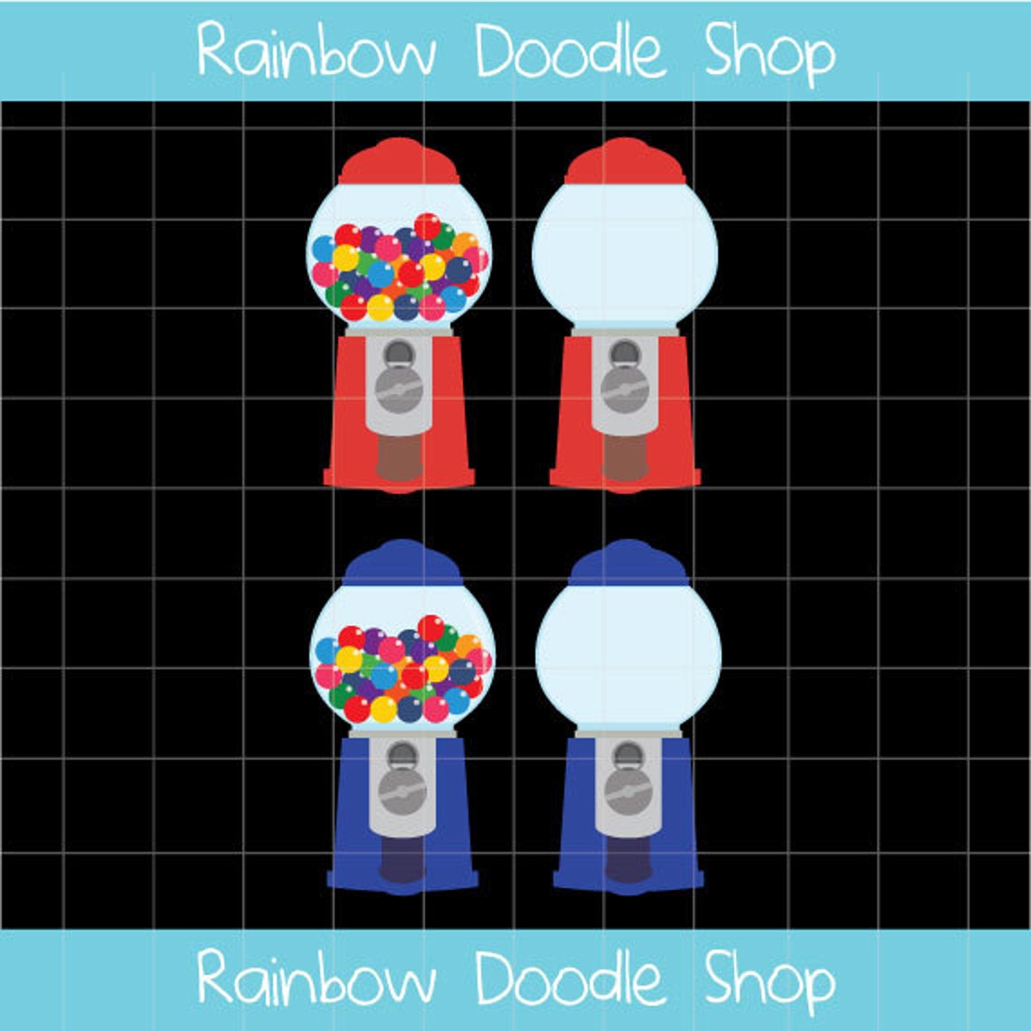 Gumball Machine Clipart, Colorful Candy Clipart, Gumball Clip Art ...