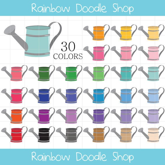 Watering Can Clipart, Watering Cans Clip Art, Gardening Clipart ...