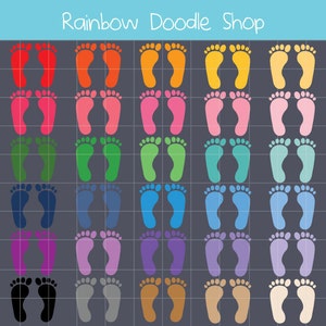 Footprints Clipart, Foot Prints Clipart, Digital Foot Prints ...