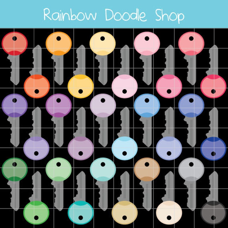 Key Clipart, House Keys, Colorful Keys Clip Art, House Clipart, Keys ...