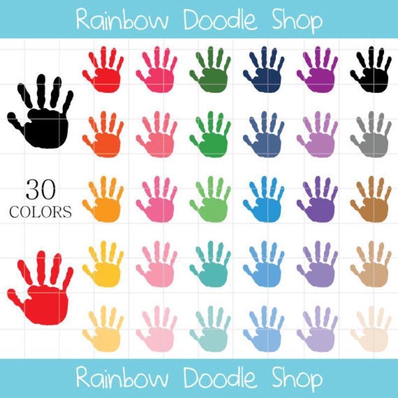 Colorful Hand Prints - Etsy