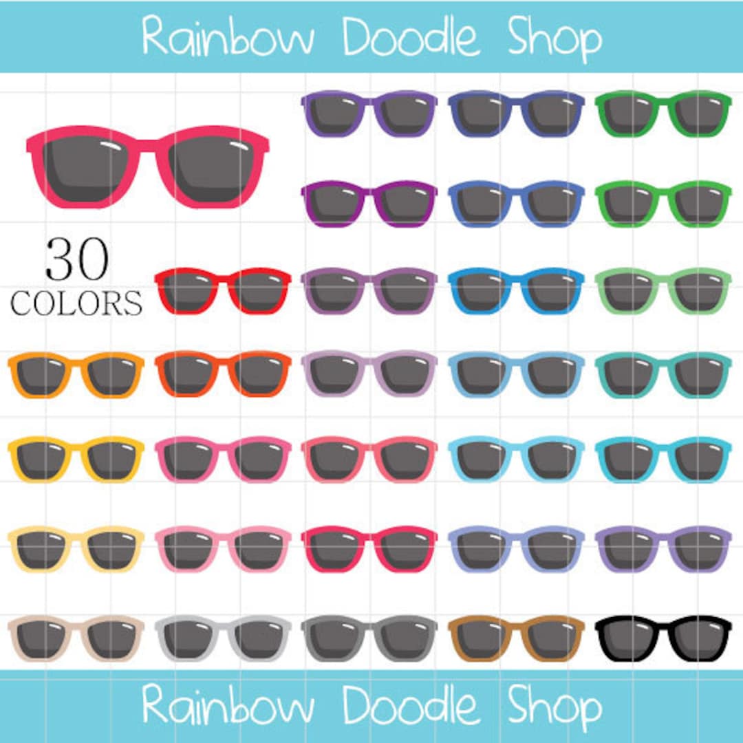 Shades Clipart, Sunglasses Clipart, Sun Glasses Clip Art, Digital ...