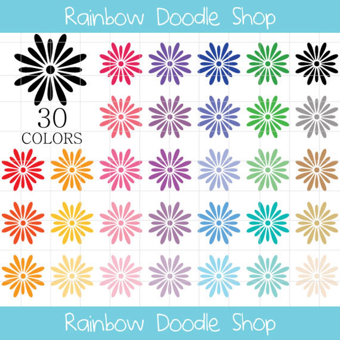 Flower Clipart, Flowers Clipart, Flowers Clip Art, Colorful Flowers ...