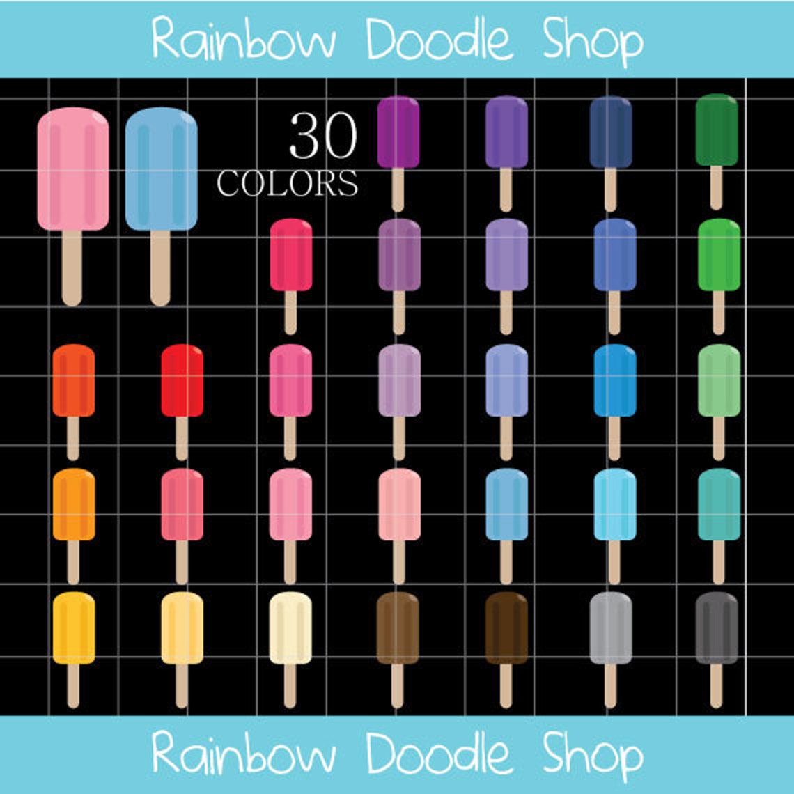 Popsicle Clipart, Colorful Popsicles Clip Art, Ice Cream Clipart, Ice ...