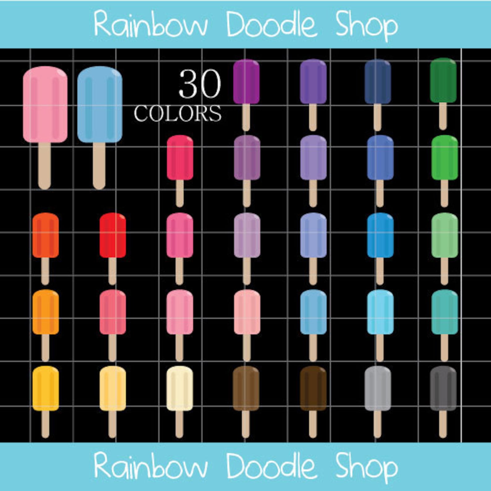 Popsicle Clipart, Colorful Popsicles Clip Art, Ice Cream Clipart, Ice ...