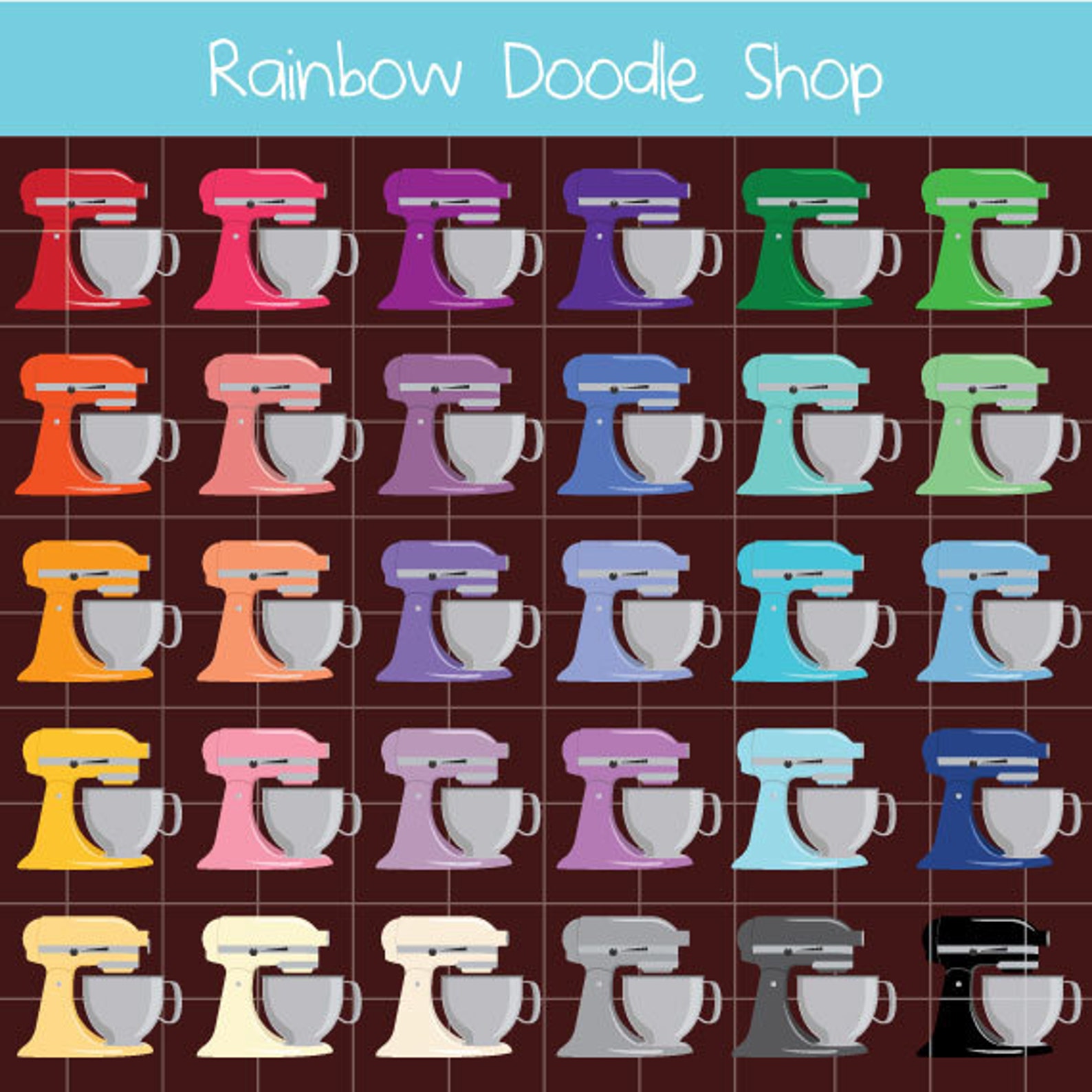 Stand Mixer Clipart, Cake Mixer Clip Art, Baking Clipart, Baking ...