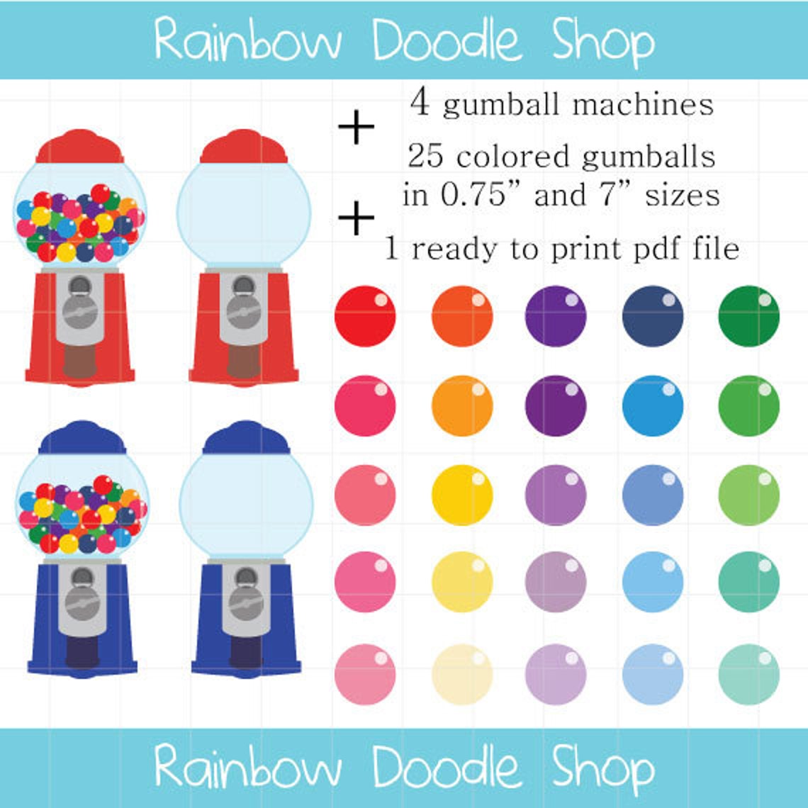 Gumball Machine Clipart, Colorful Candy Clipart, Gumball Clip Art ...