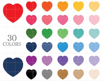 Heart Clipart: digital Heart Clipart Rainbow Heart Clipart, Heart ...